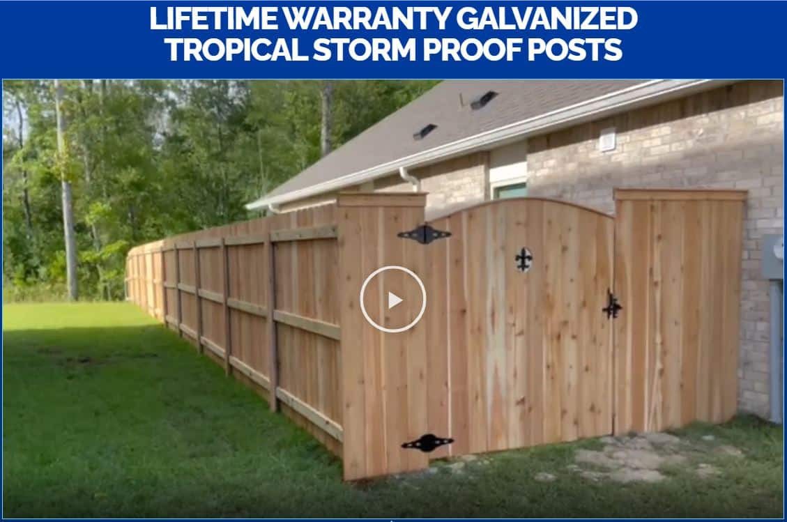 Lifetime Warranty Galvanized Tropical Storm Proof Posts